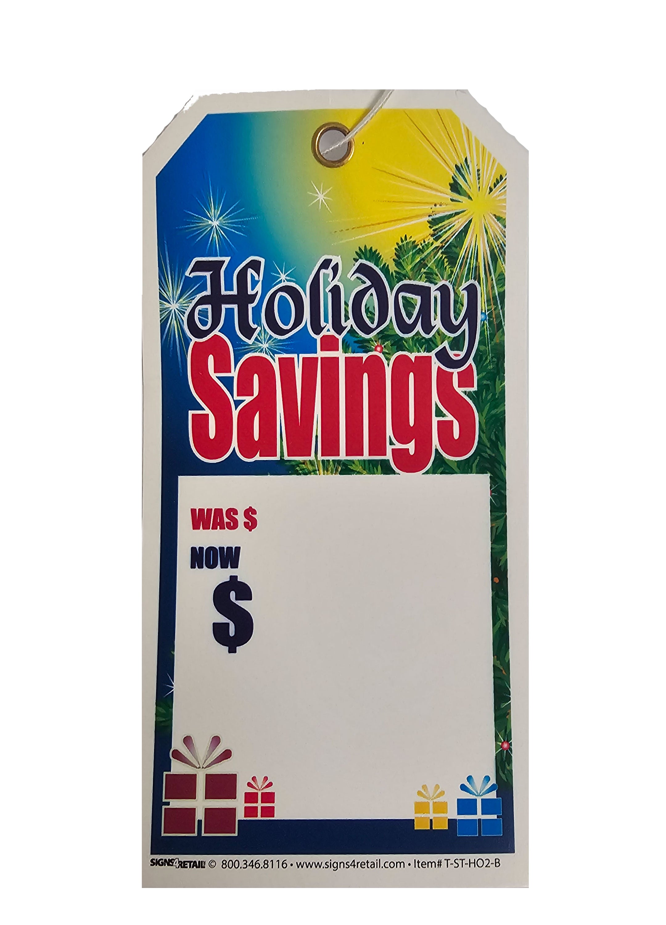 String Tags (Pk of 100): Holiday Savings 2 – Inform Promotions
