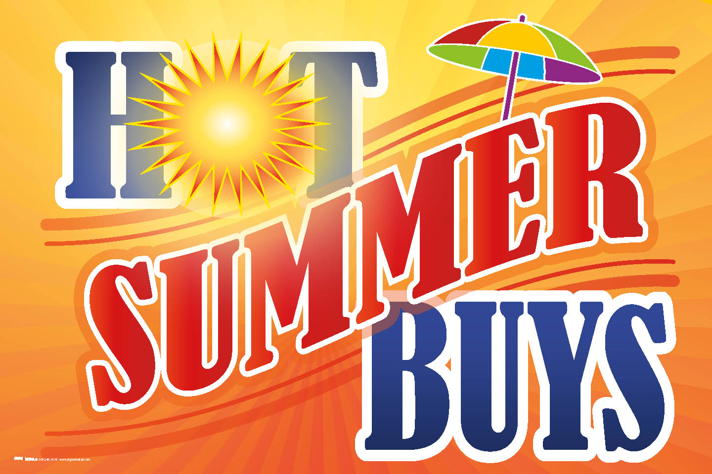 Giant XL Double-Sided Yard Sign: Hot Summer Buys (No Stakes Included ...