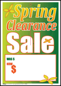 Sale Tags (Pk of 100): Spring Clearance Sale – Inform Promotions