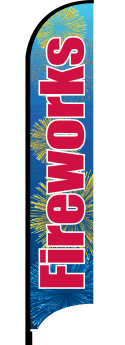 Feather Flag Banner: Fireworks – Inform Promotions