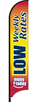 Feather Flag Banner: Low Weekly Rates (Flag Only) – Inform Promotions