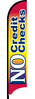 Feather Flag Banner: No Credit Checks (Flag Only) – Inform Promotions