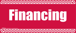 Vinyl Window Sign: Financing – Inform Promotions