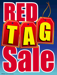 Vinyl Window Sign: Red Tag Sale – Inform Promotions